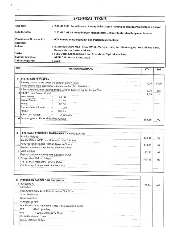 Spesifikasi Teknis | PDF