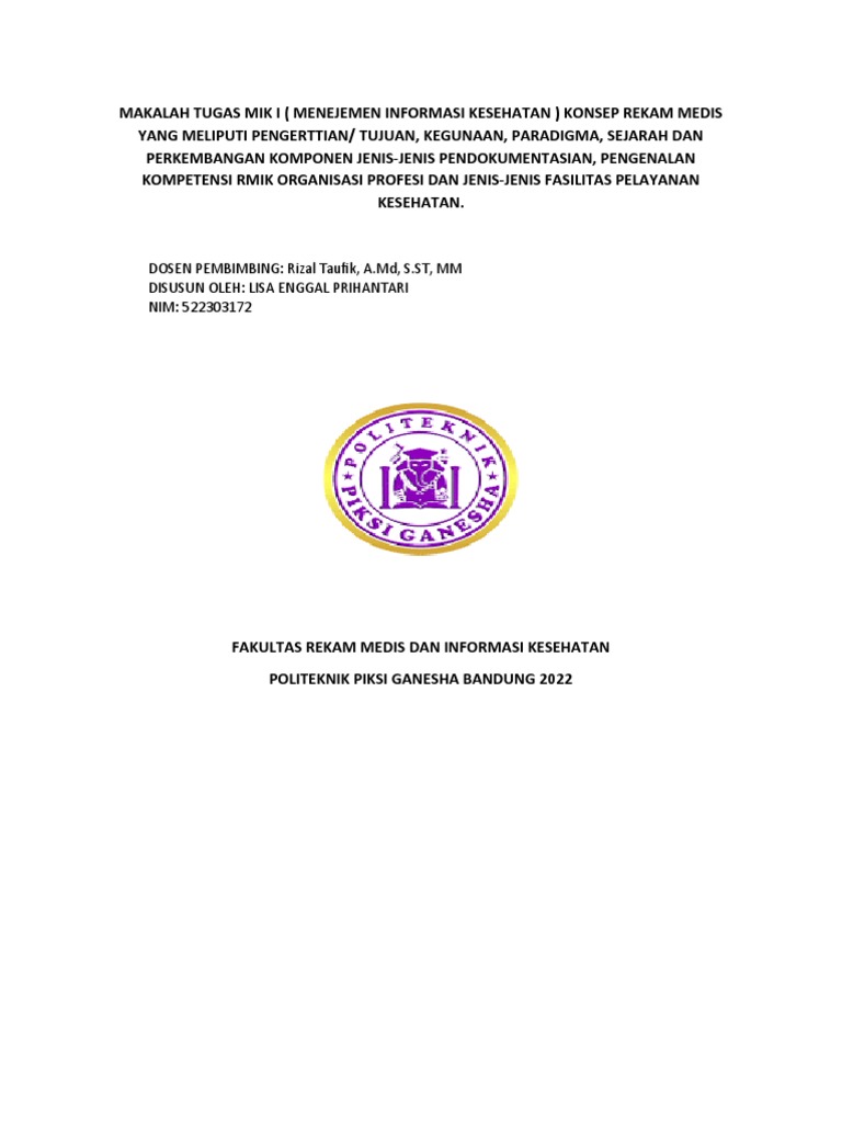 MAKALAH MIK 1 Lisa Enggal Prihantari | PDF