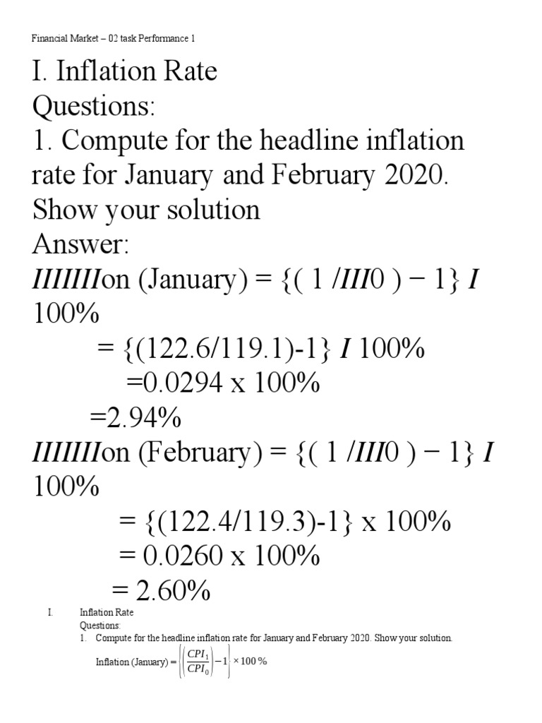 Financial Market - 02 Task Performance 1 | PDF | Monetary Policy ...
