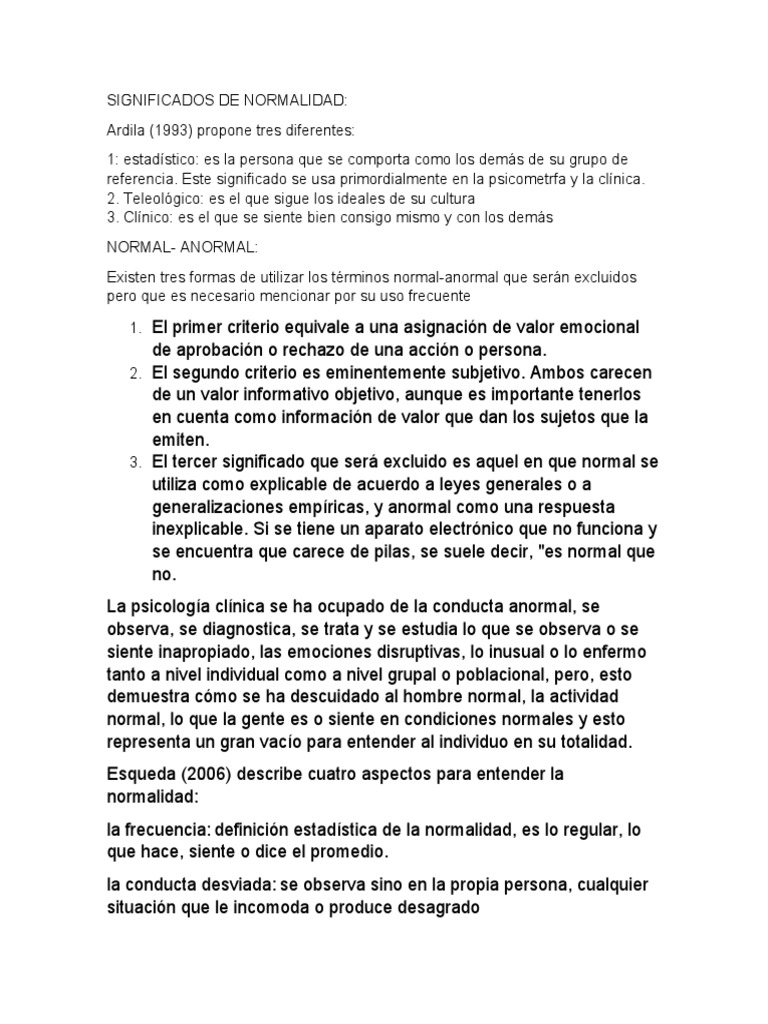 Conducta Normal y Anormal | PDF | Sicología | Comportamiento