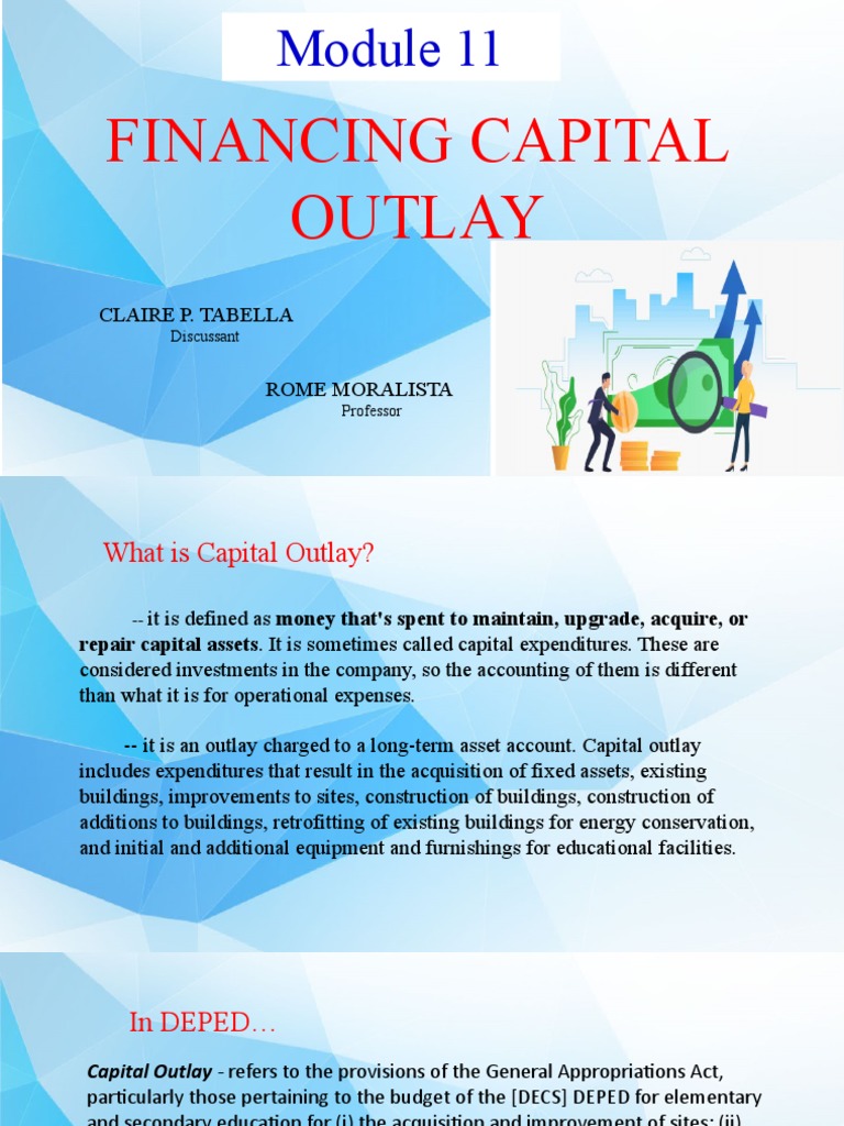 Financing Capital Outlay | PDF | Expense | Capital Expenditure
