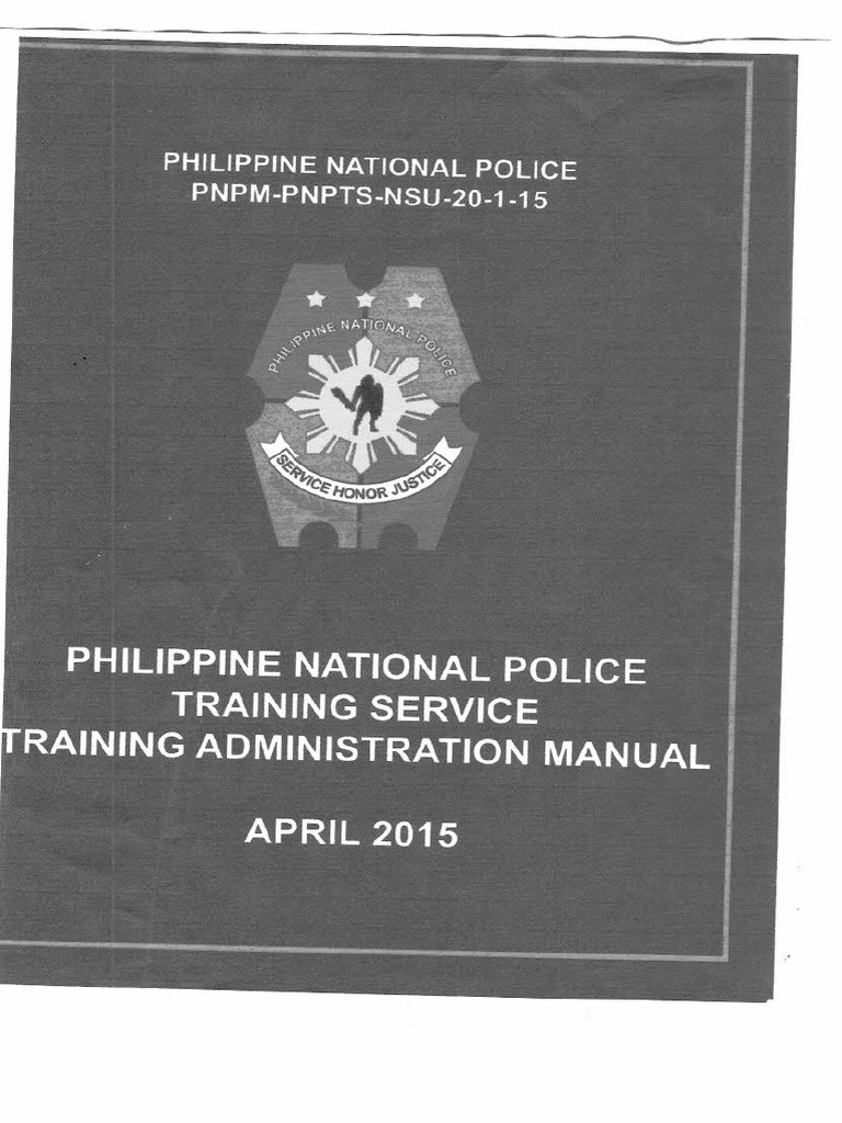 PNP Training Service Training Administrative Manual | PDF