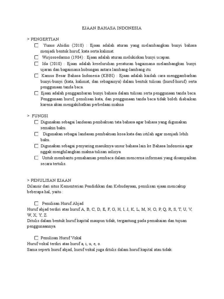 Ejaan Bahasa Indonesia | PDF | Karier & Perkembangan