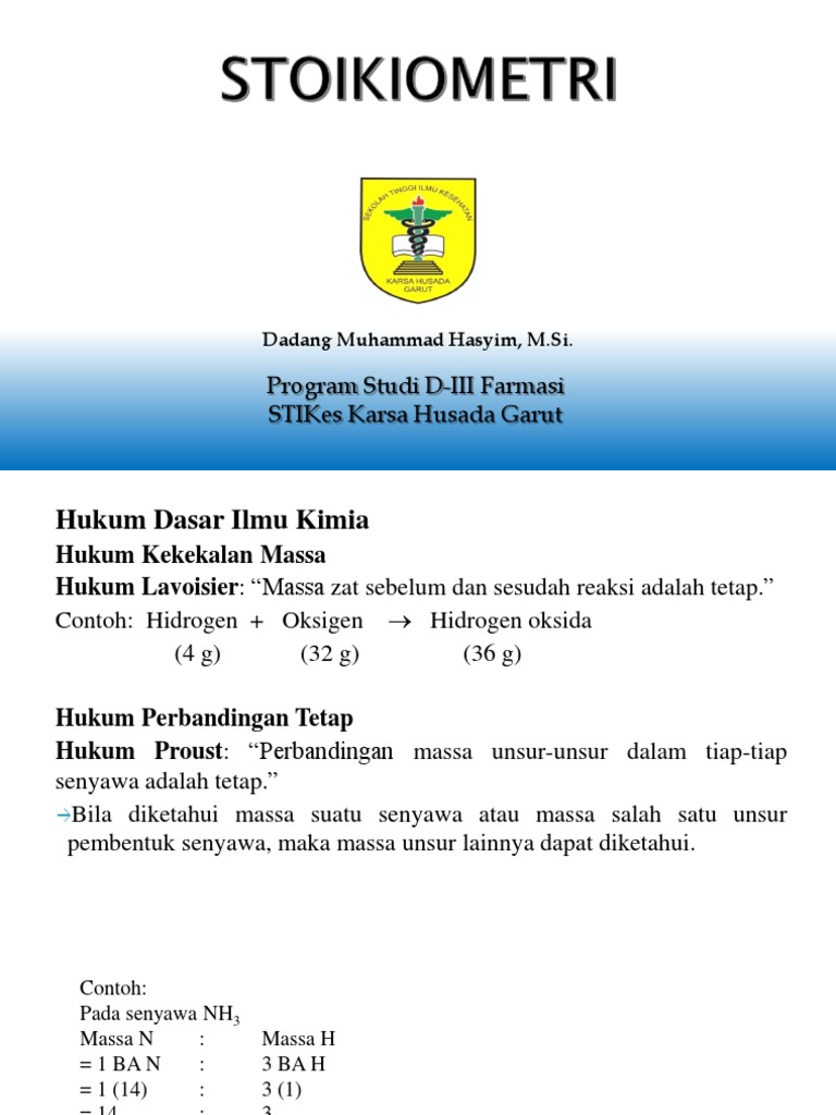 Stoikiometri 2 Ok | PDF