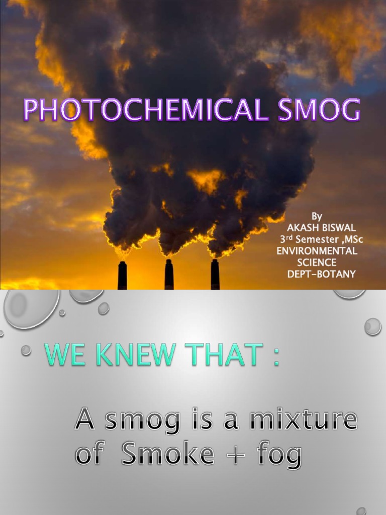 Photochemical Somog | PDF | Smog | Nitrogen Dioxide