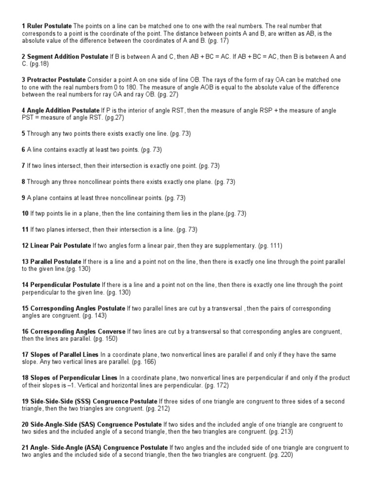 Understanding the Ruler Postulate | PDF | Mathematics | Geometry