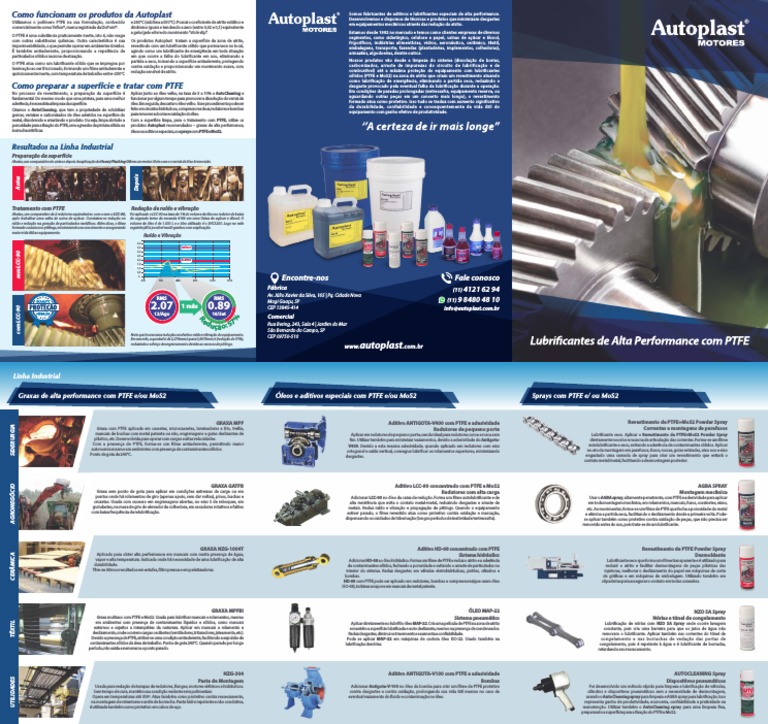 AUTOPLAST Folder Industrial 2018 | Download grátis PDF | Lubrificação ...