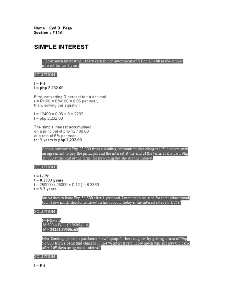 Midterm Learning Activity 1 | PDF | Interest | Loans Midterm Learning Activity 1 | PDF | Interest | Loans