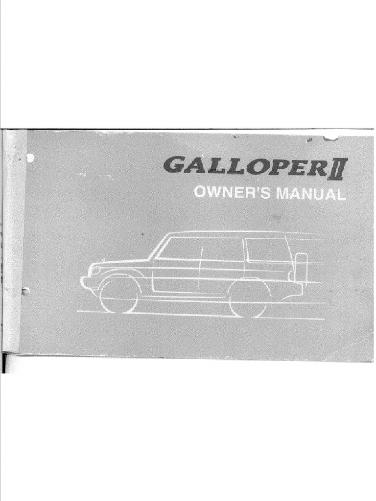 Hyundai Galloper Owners Manual | PDF