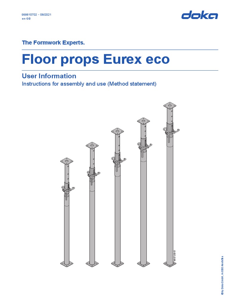 Floor Props Eurex Eco | PDF | Safety | Occupational Safety And Health