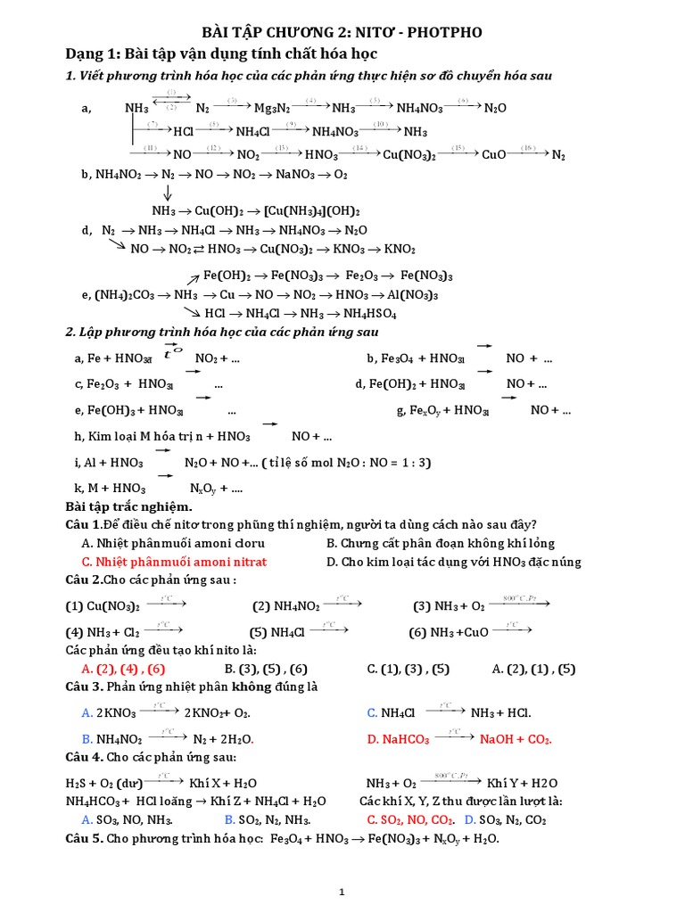 Hoa 11 - BT C2 | PDF