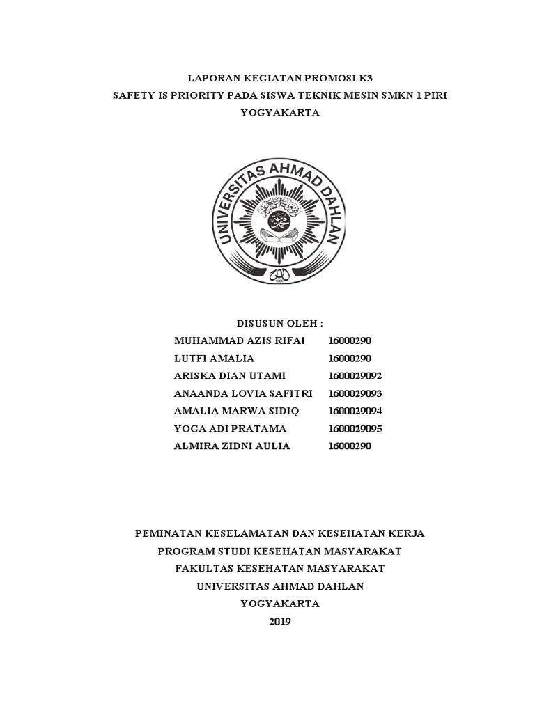 Laporan Kegiatan Promosi K3 | PDF