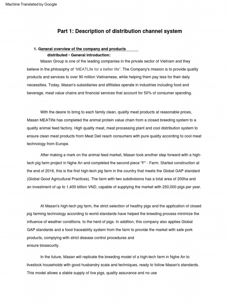 123doc Phan Tich Kenh Phan Phoi Cua San Pham Meat Deli | Download Free PDF | Meat | Foods