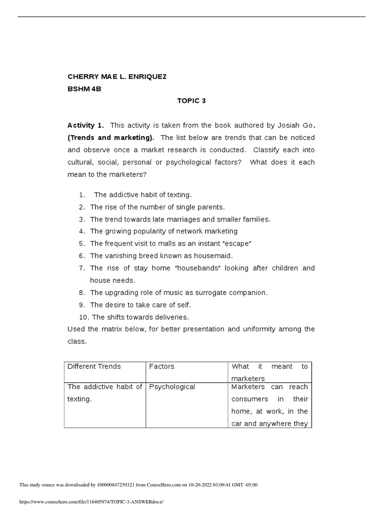 Topic 3 Answer | PDF