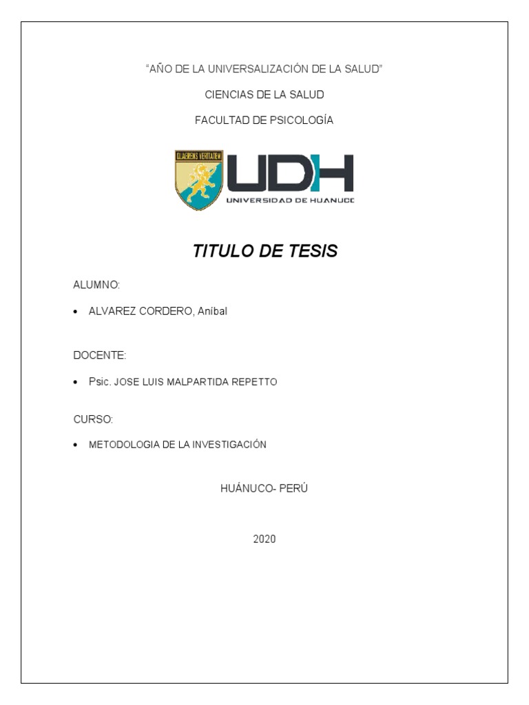 Titulo de Tesis | PDF