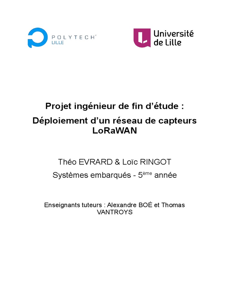 Rapport Final PFE Thoic | PDF