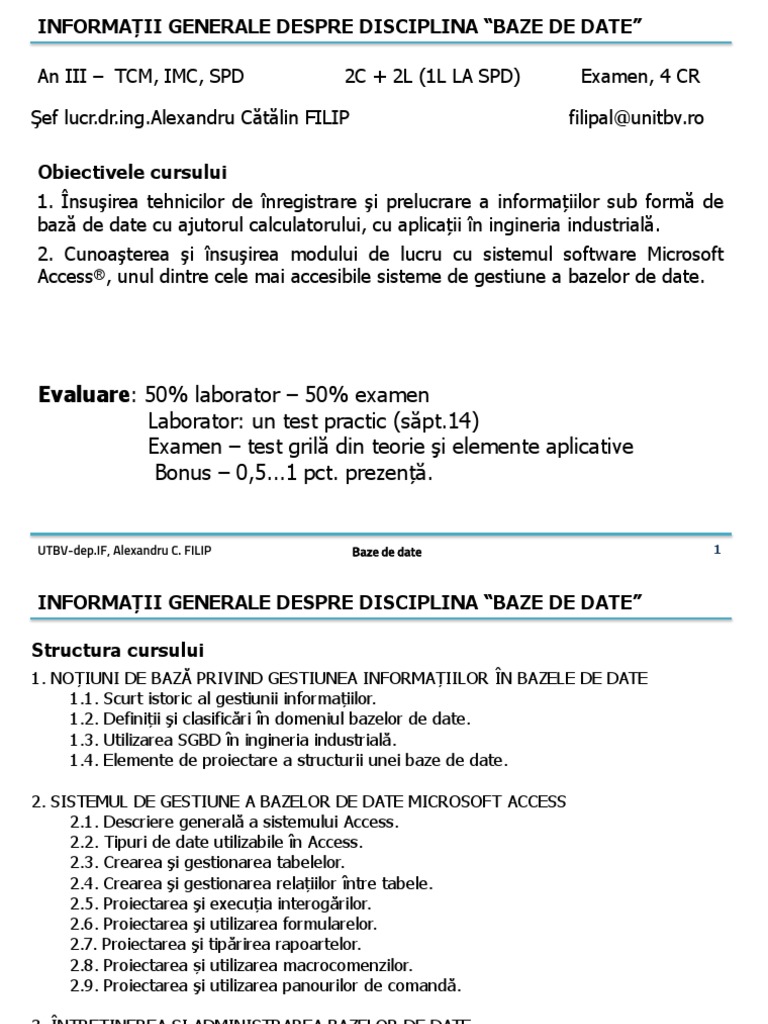 BD Structura | PDF