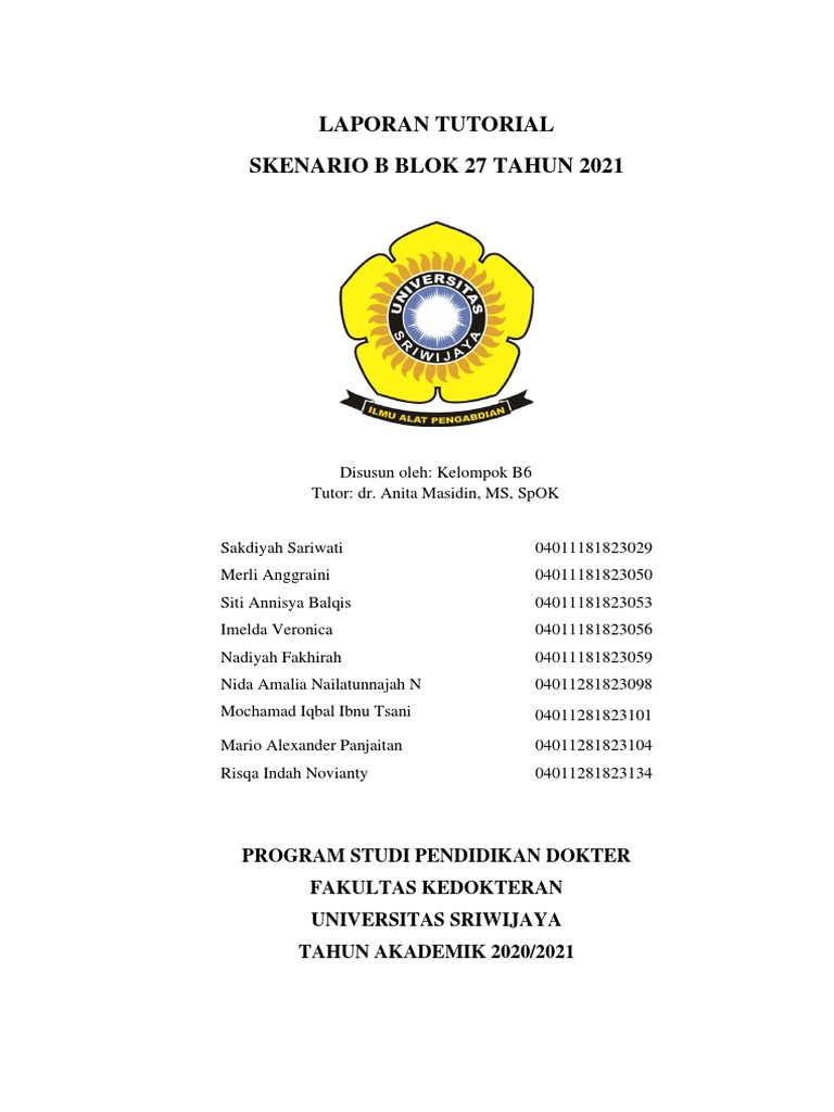 Laporan Tutorial Skenario B Kelompok B7 (Fix) | PDF | Pengembangan Diri | Kesehatan Holistik