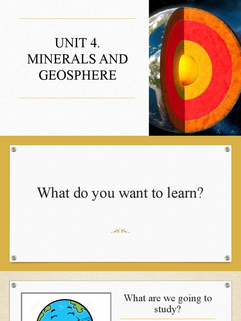 Unit 4 Geosphere, Minerals, Rocks | PDF | Rock (Geology) | Sedimentary Rock Unit 4 Geosphere, Minerals, Rocks | PDF | Rock (Geology) | Sedimentary Rock