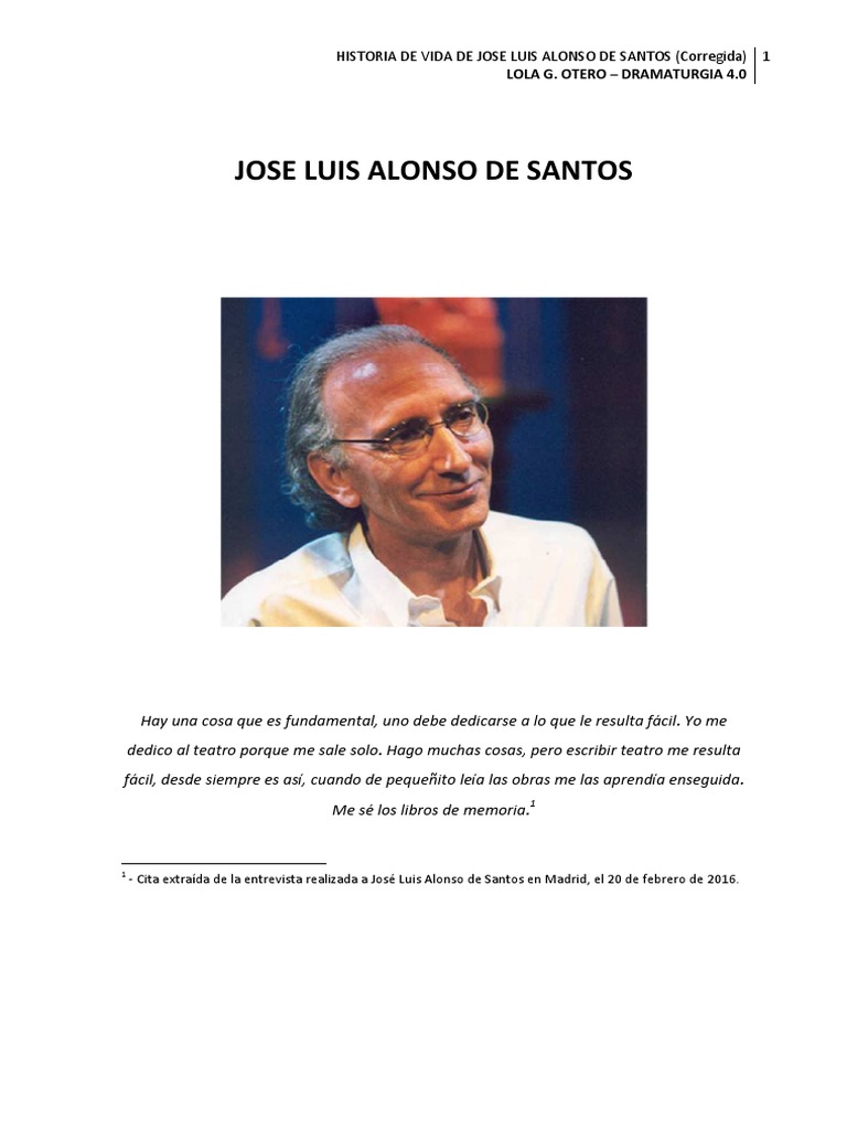 Jose Luis Alonso de Santos | PDF | Teatro