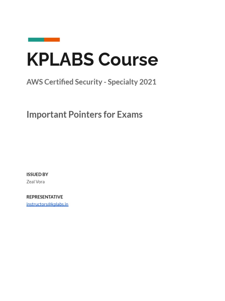 KPLABS Course AWS Security - Important Pointers | PDF | Http Cookie ... KPLABS Course AWS Security - Important Pointers | PDF | Http Cookie ...