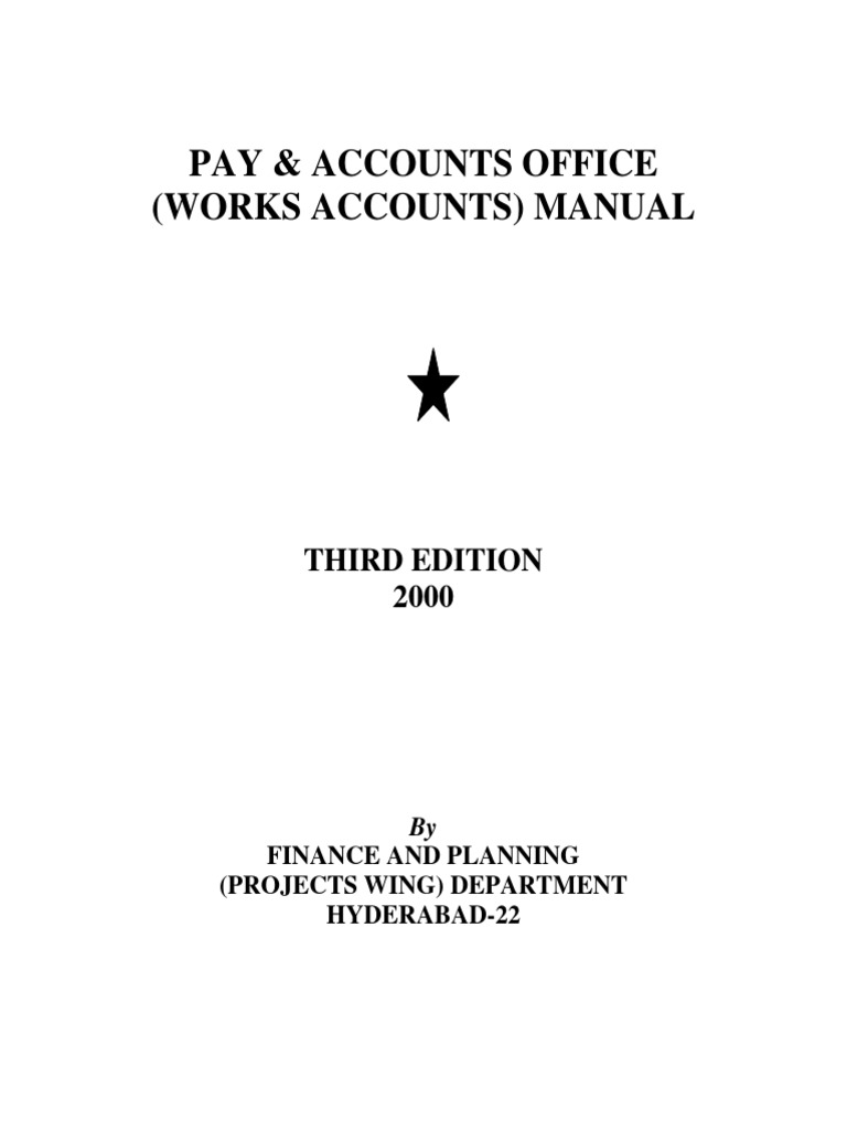 PAO Works Accounts Manual Overview | PDF | Cheque | Audit
