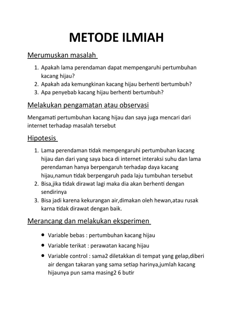Metode Ilmiah Angelia Natalie - X Mipa 2 | PDF | Griya & Taman | Kesehatan Holistik