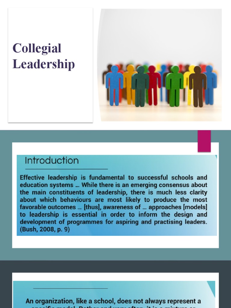 Collegial Leadership Report | PDF | Leadership | Teachers