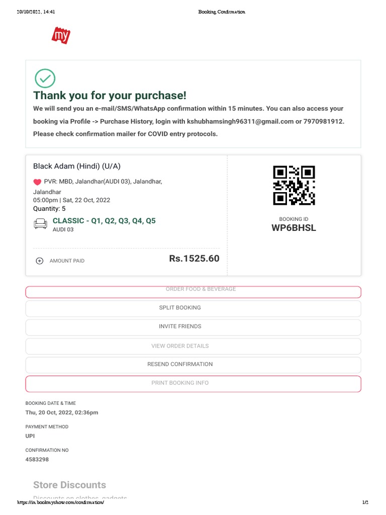 Booking Confirmation | PDF