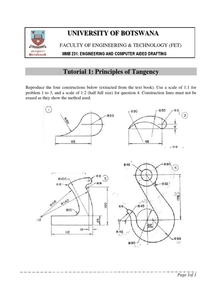 Tutorial 1 - Principles of Tangency | PDF