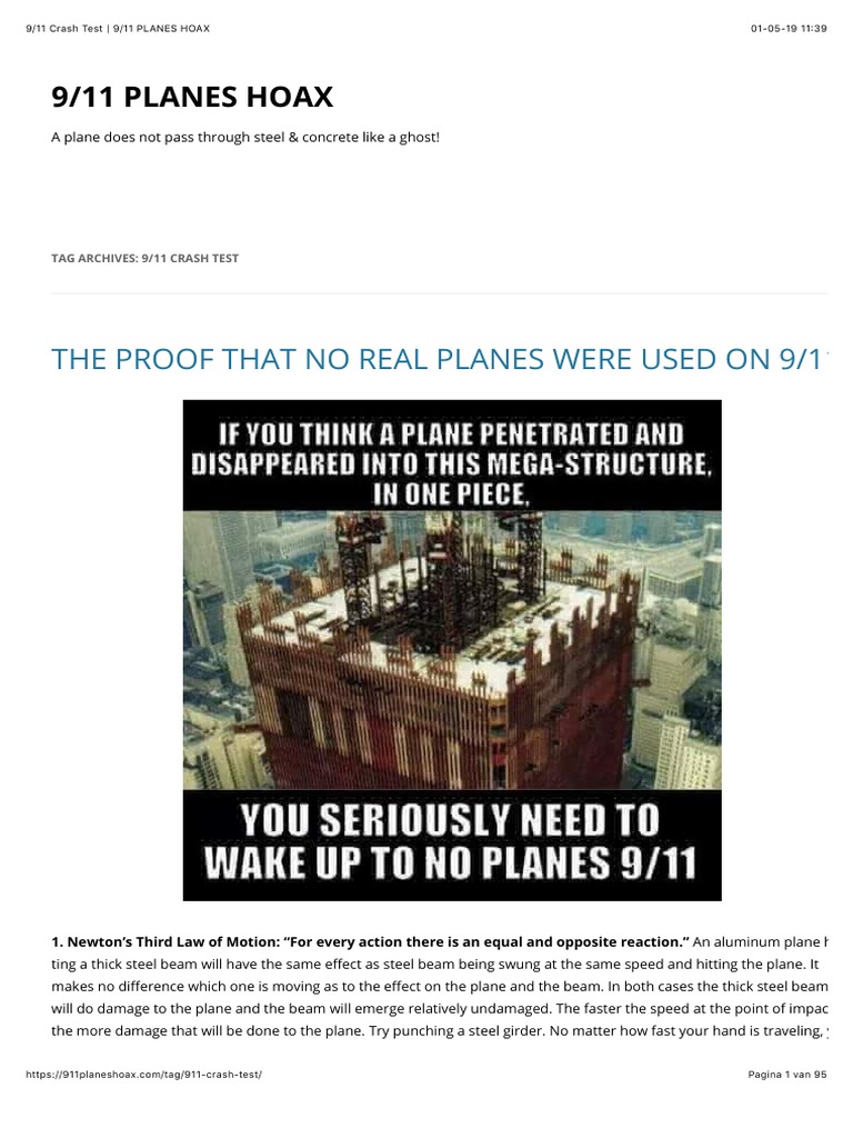 9/11 Planes Hoax: Crash Test Analysis | PDF | September 11 Attacks ...