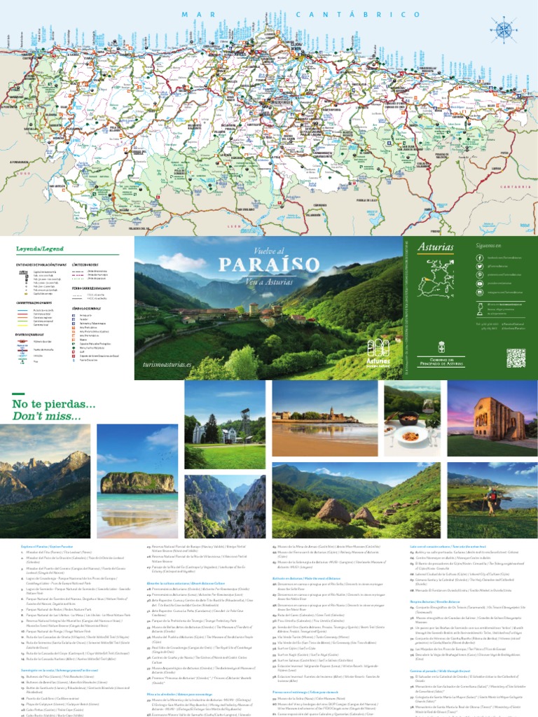 Mapa Turistico de Asturias | PDF