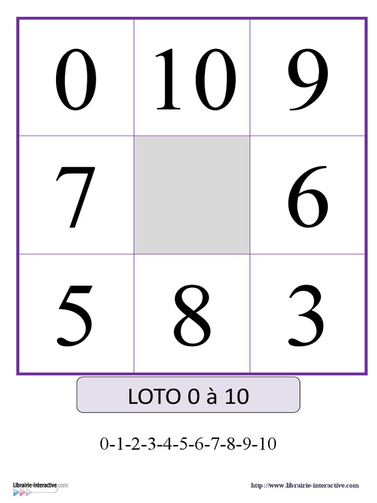 Loto 1 A 10 A4 | PDF | Jeux et activités | Maison et jardin