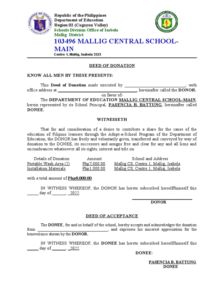 Deed of Donation | PDF | Property Law | Environmental Law