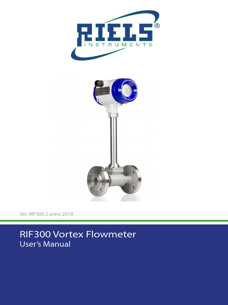 Rif300 Vortex Flowmeter | PDF | Flow Measurement | Pressure Measurement