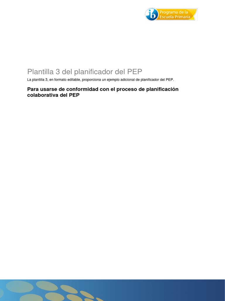 Unit of Inquiry Planner Primary Template Three S | PDF | Aprendizaje ...