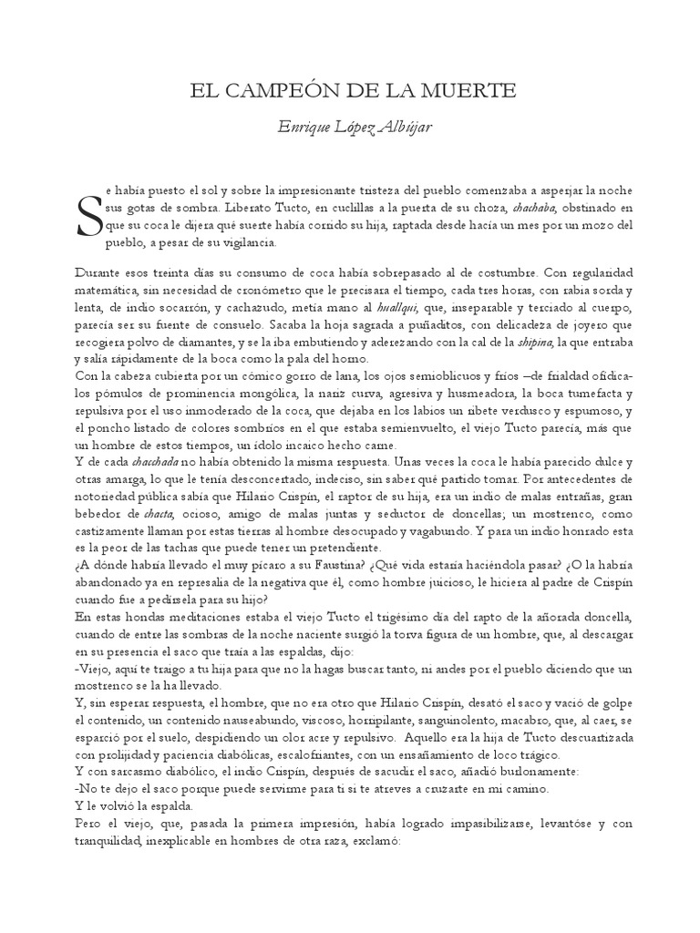 El Campeón de La Muerte | PDF