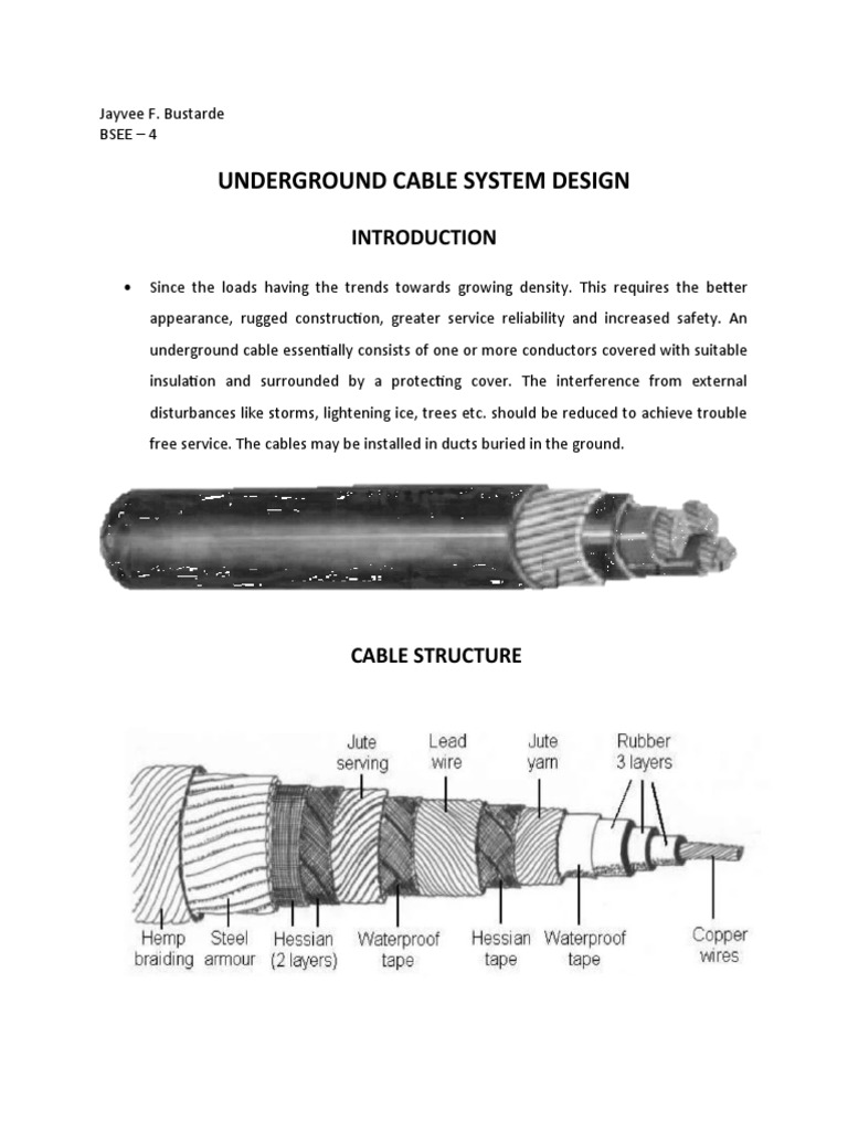 Underground Cable System Design | PDF | Insulator (Electricity) | Nature
