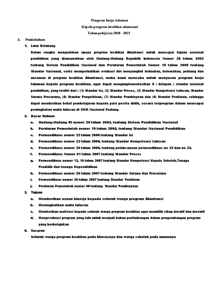 Program Kerja Kajur Ok | PDF