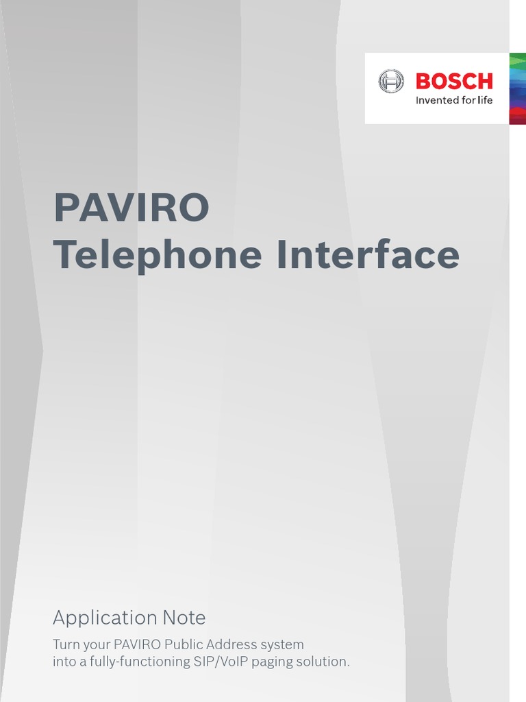 PAVIRO Telephone Int Application Note EnUS 71543043467 | PDF | Session ...