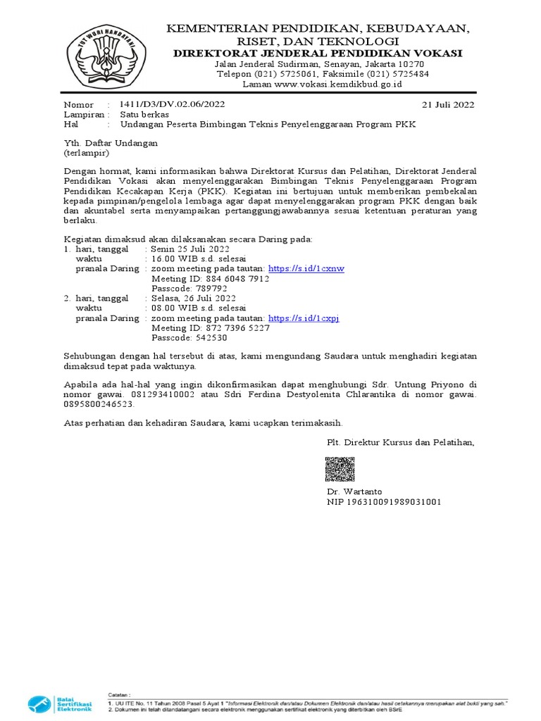 Kementerian Pendidikan, Kebudayaan, Riset, Dan Teknologi: Direktorat ...