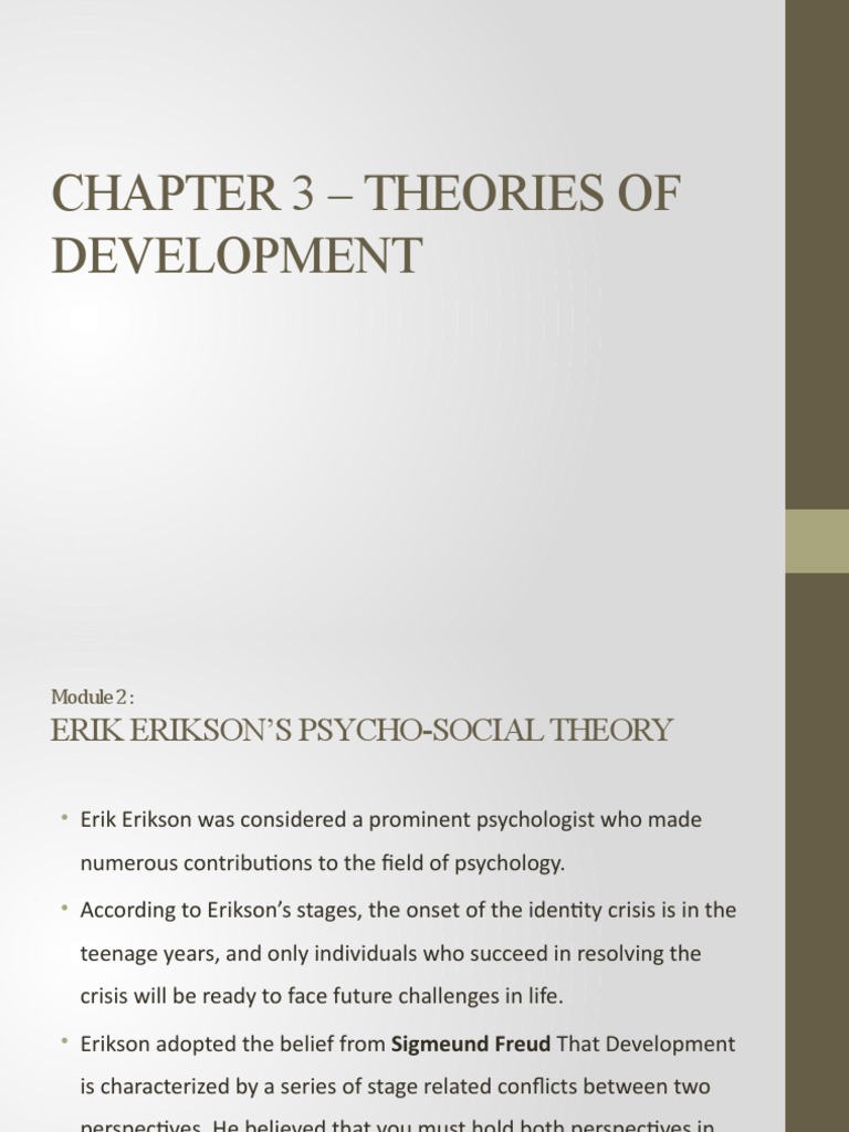 Module 2 - Theories of Development | PDF | Psychological Concepts ...