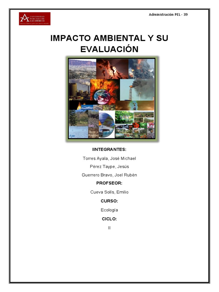 Impacto Ambiental y Su Evaluación | PDF | Evaluación de impacto ambiental | Entorno natural
