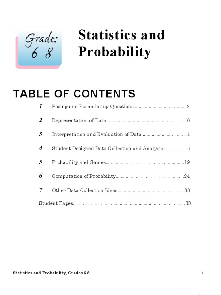 6-8 Statistics and Probability | PDF | Fraction (Mathematics) | Mean