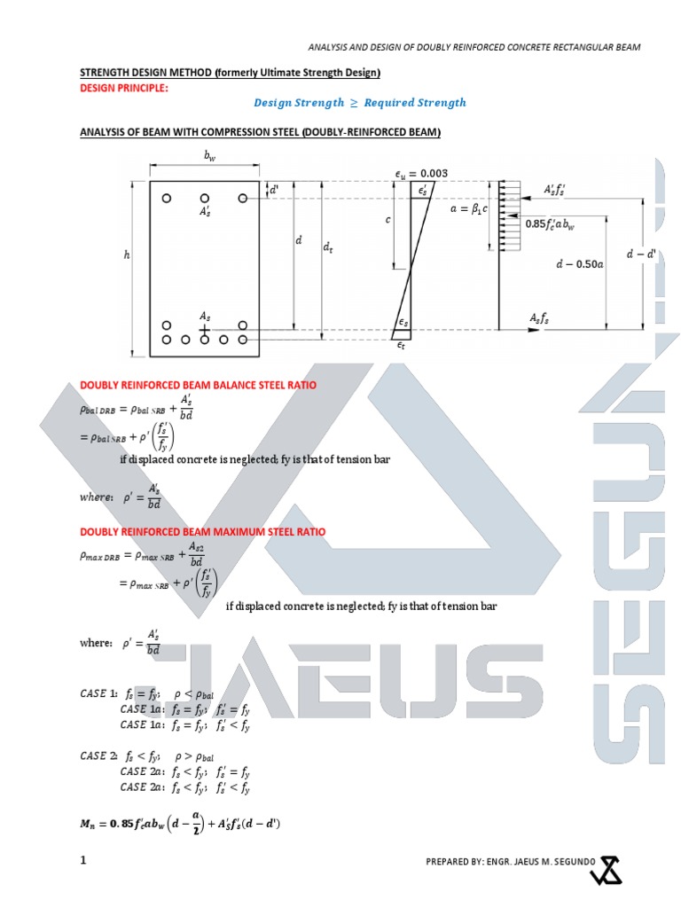 Analysis and Design of DRB | PDF | Beam (Structure) | Reinforced Concrete