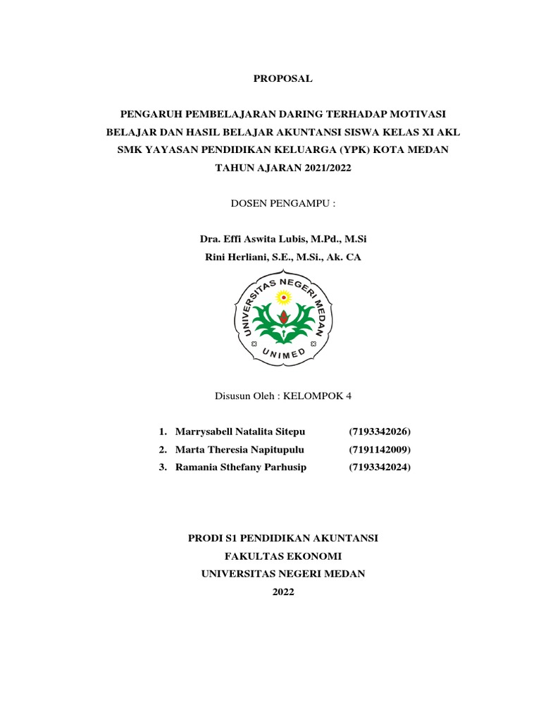 Proposal Metode Penelitian Bab 1-3 | PDF