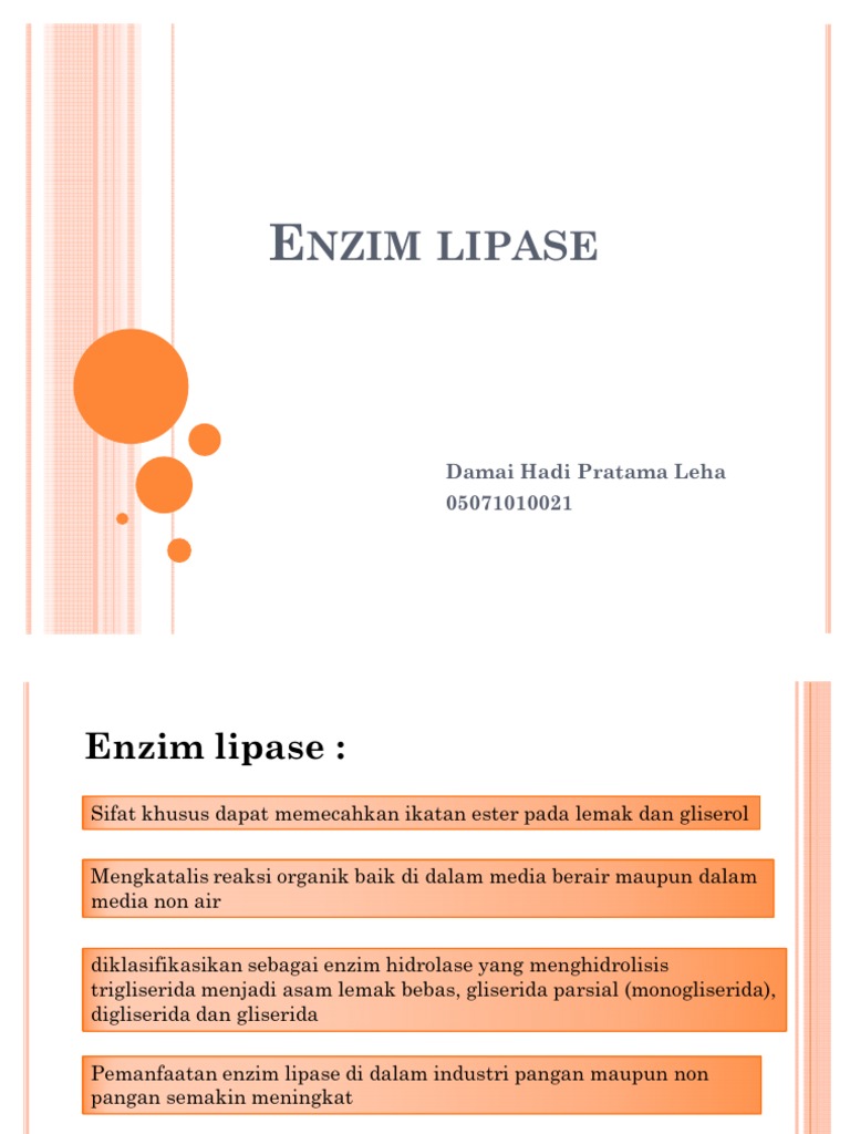 Enzim Lipase | PDF | Kesehatan Holistik