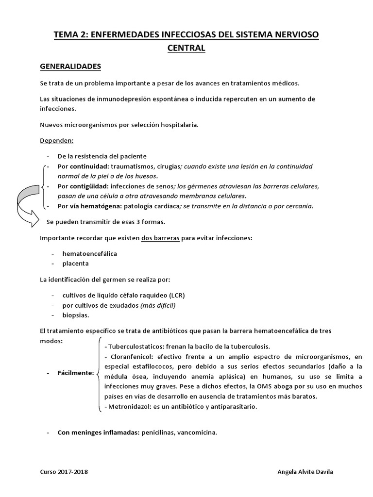Enfermedades Infecciosas Del SNC | PDF | Meningitis | Inmunología