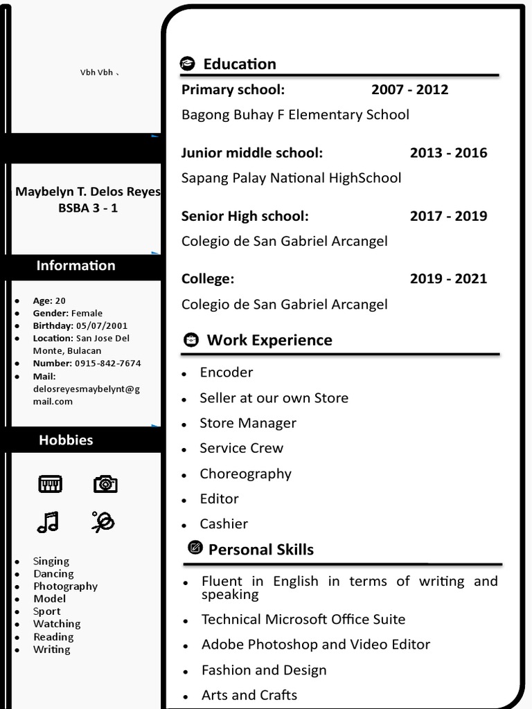 Business Style Resume For Students | PDF Business Style Resume For Students | PDF