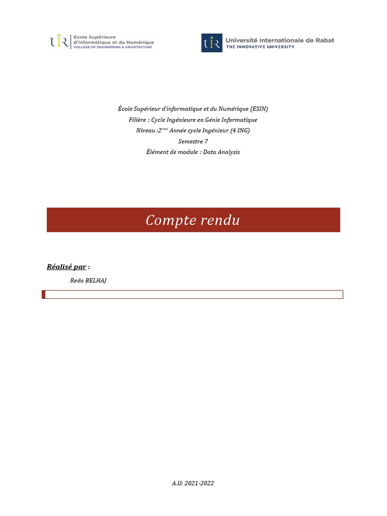 Compte Rendu@LAB3@PART1 | PDF | Teaching Methods & Materials | Computers